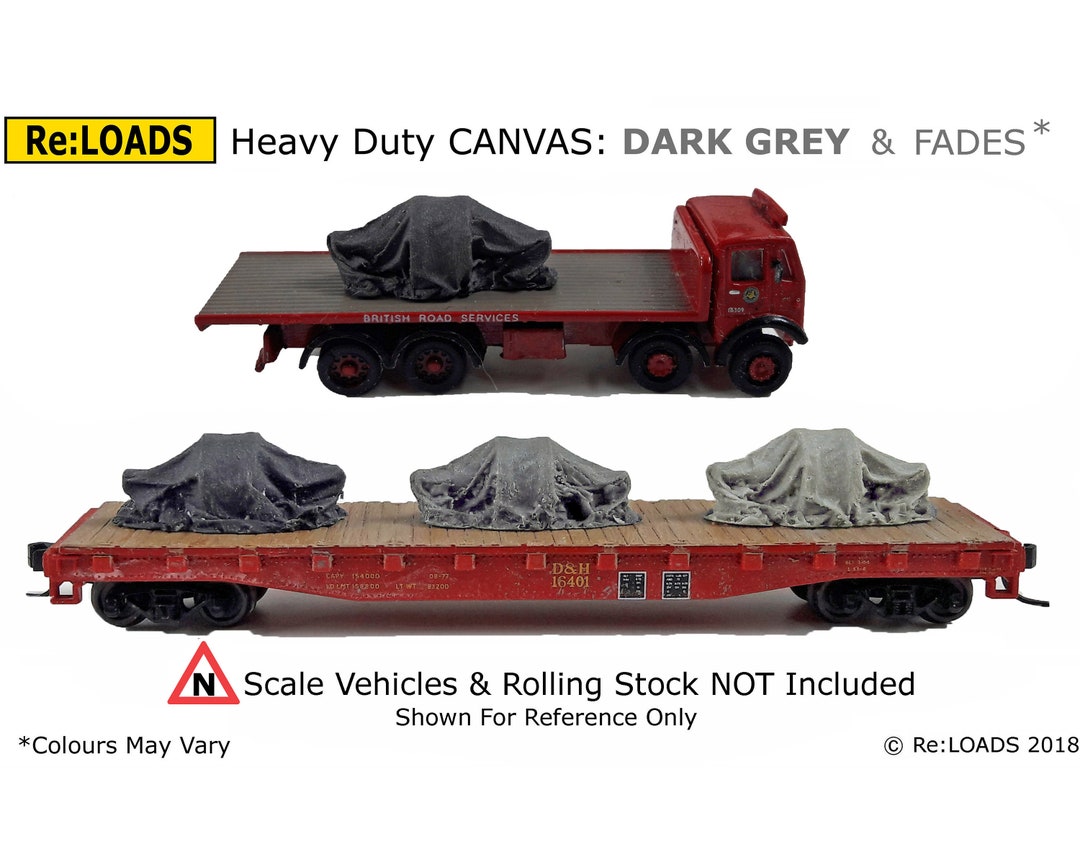 N Scale Trains Model Railway Load Model Railroad Load DARK GREY Tarped ...