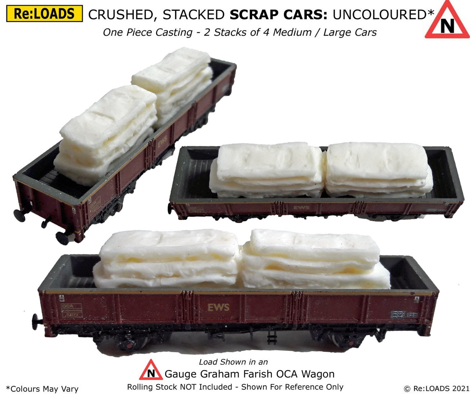 N Scale SCRAP CARS N Scale Vehicles Model Railroad N Scale Loads for ...