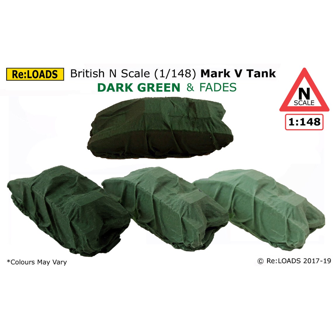 DARK GREEN 'Canvas' Tarped Covered Sheeted WW1 Mark V | Etsy