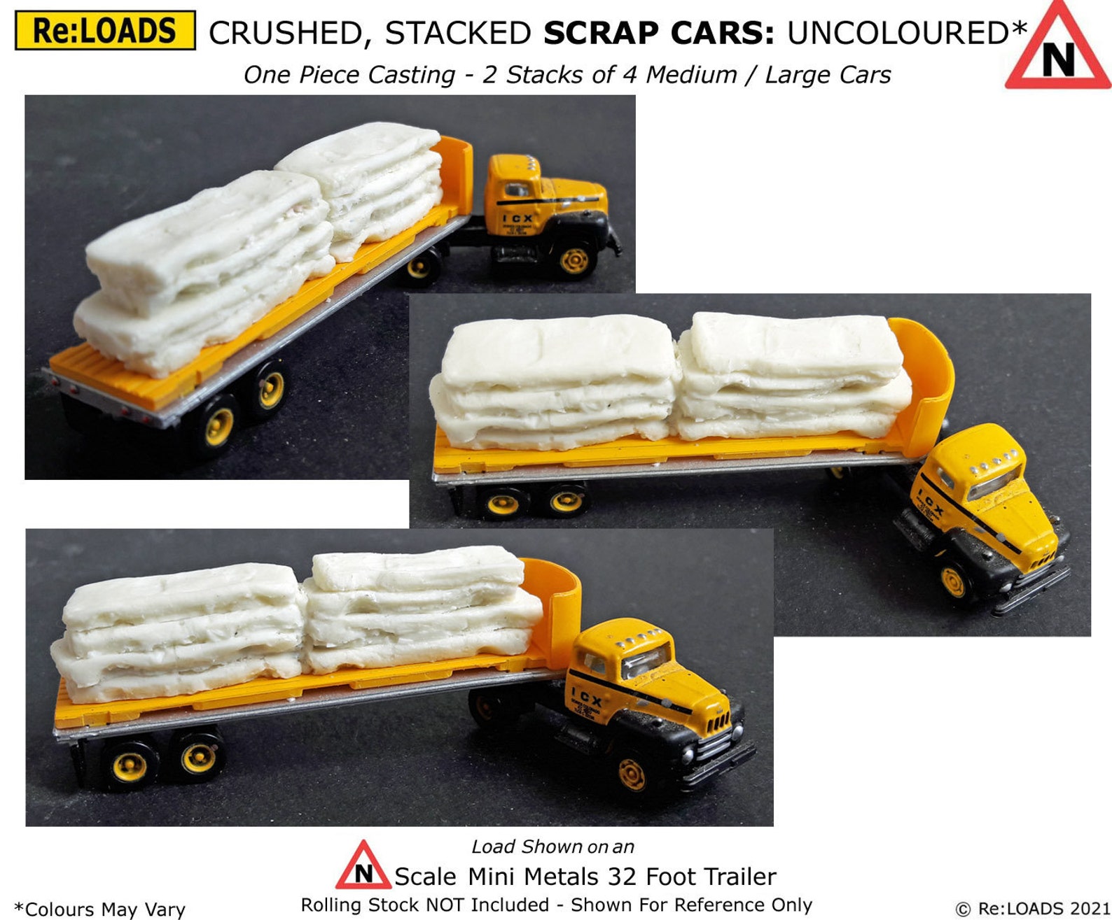 N Scale SCRAP CARS N Scale Vehicles Model Railroad N Scale Loads for ...
