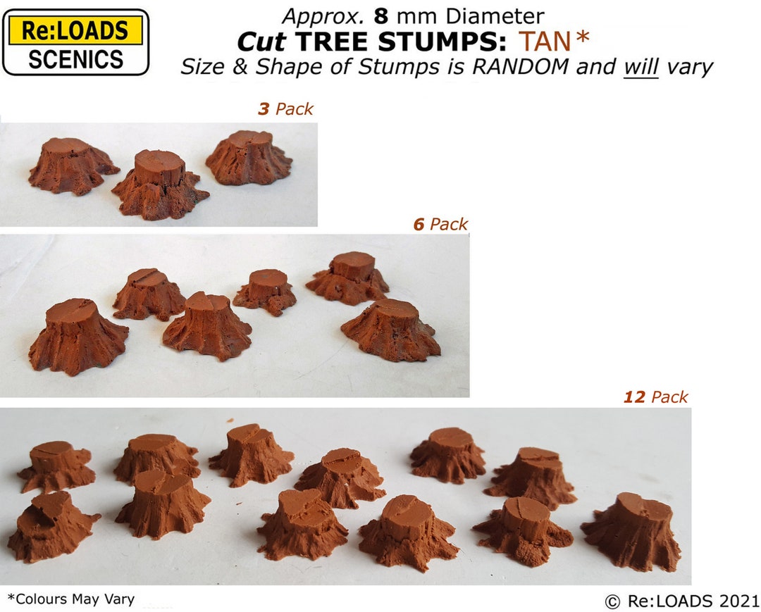 Cut Sawn Tree Stumps TAN 8mm Diameter Trunk HO / OO Scale - Etsy