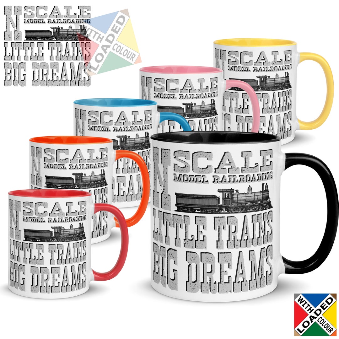 N Scale Trains Model Railroad Coffee Mug Model Train Gift Train Lover ...
