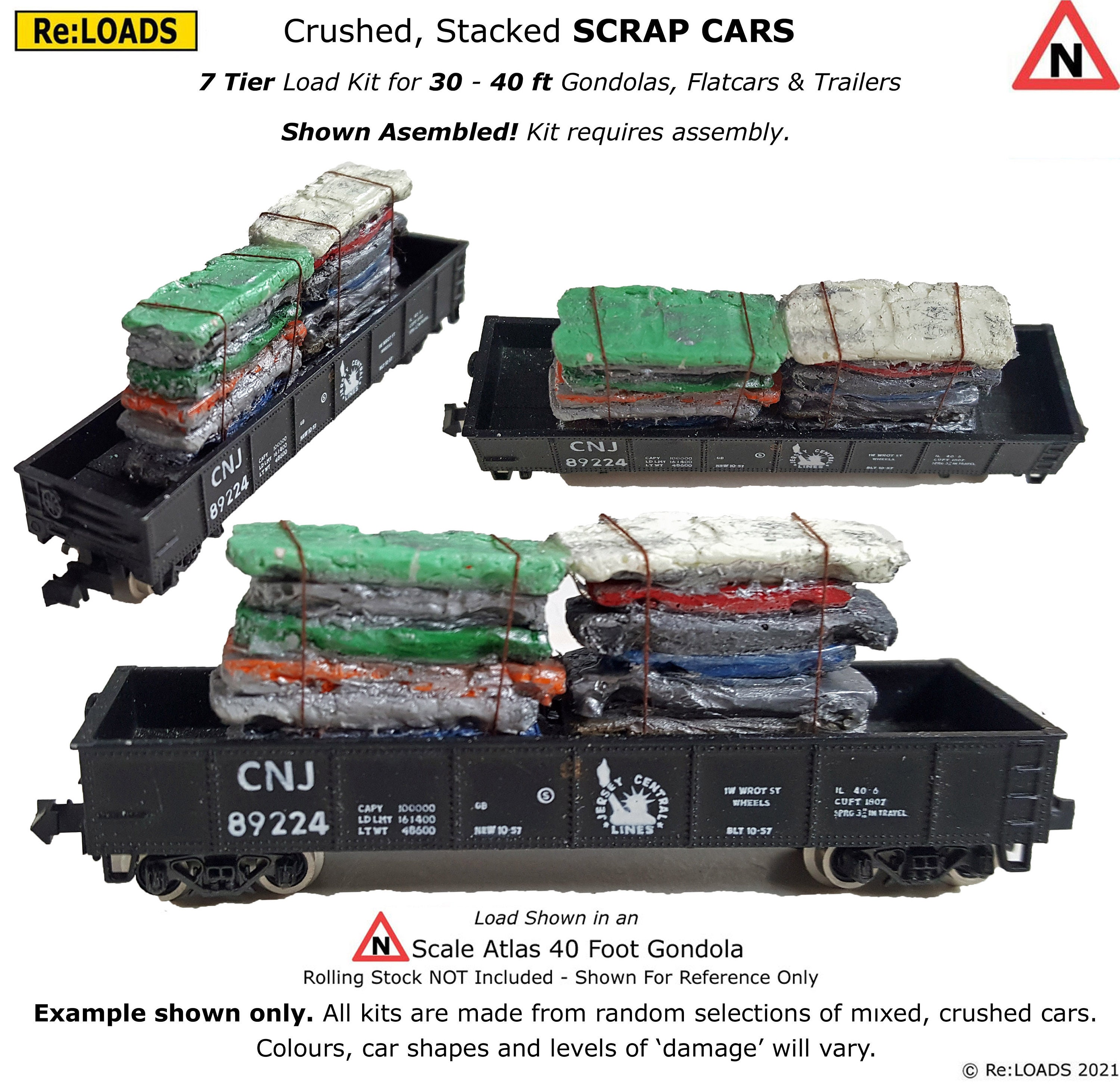Crushed Scrap Car Load KITS for N Scale 30 40 ft Gondolas | Etsy