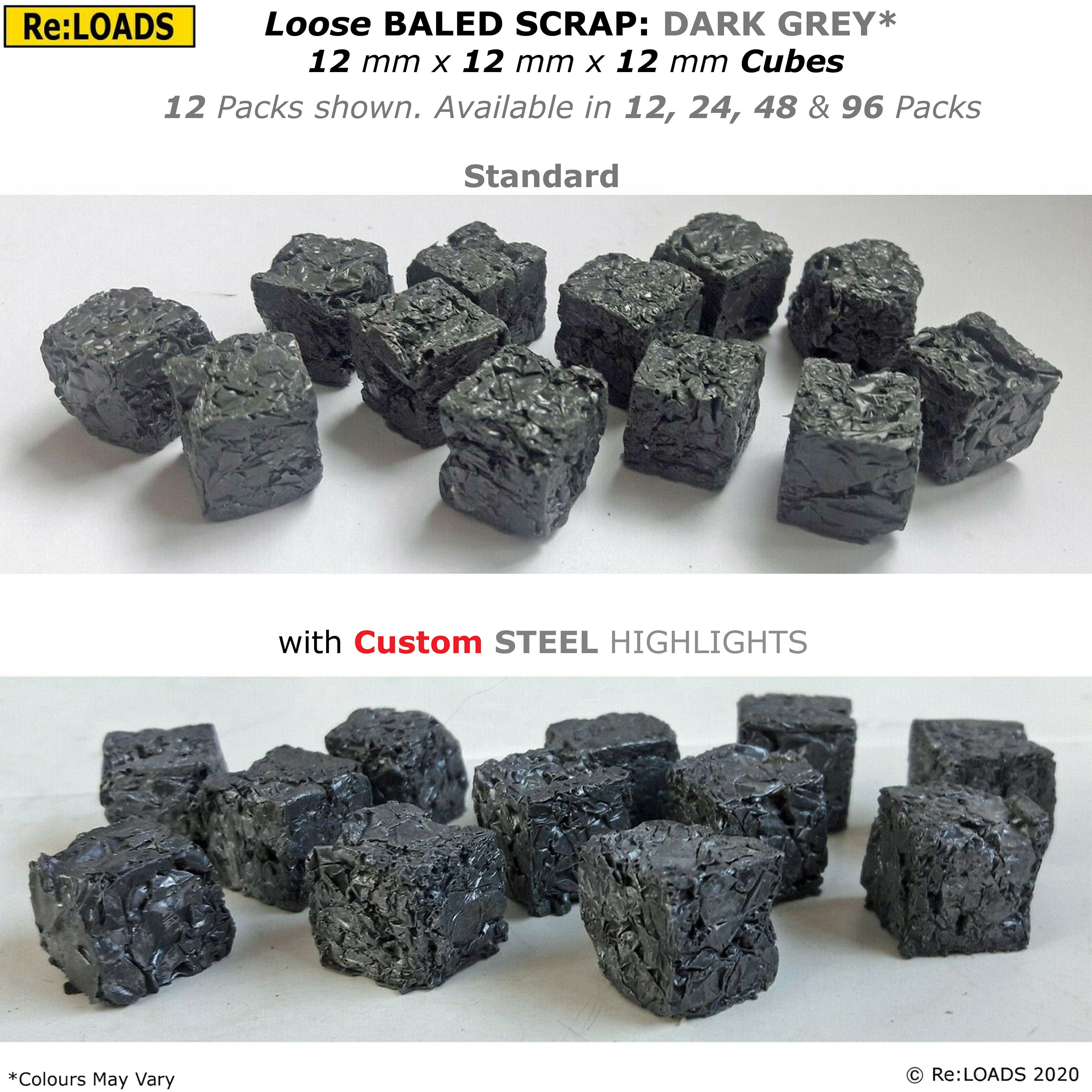 Crushed Baled 'scrap Metal' Loads, 12mm Cube Bales for HO Scale H0 ...