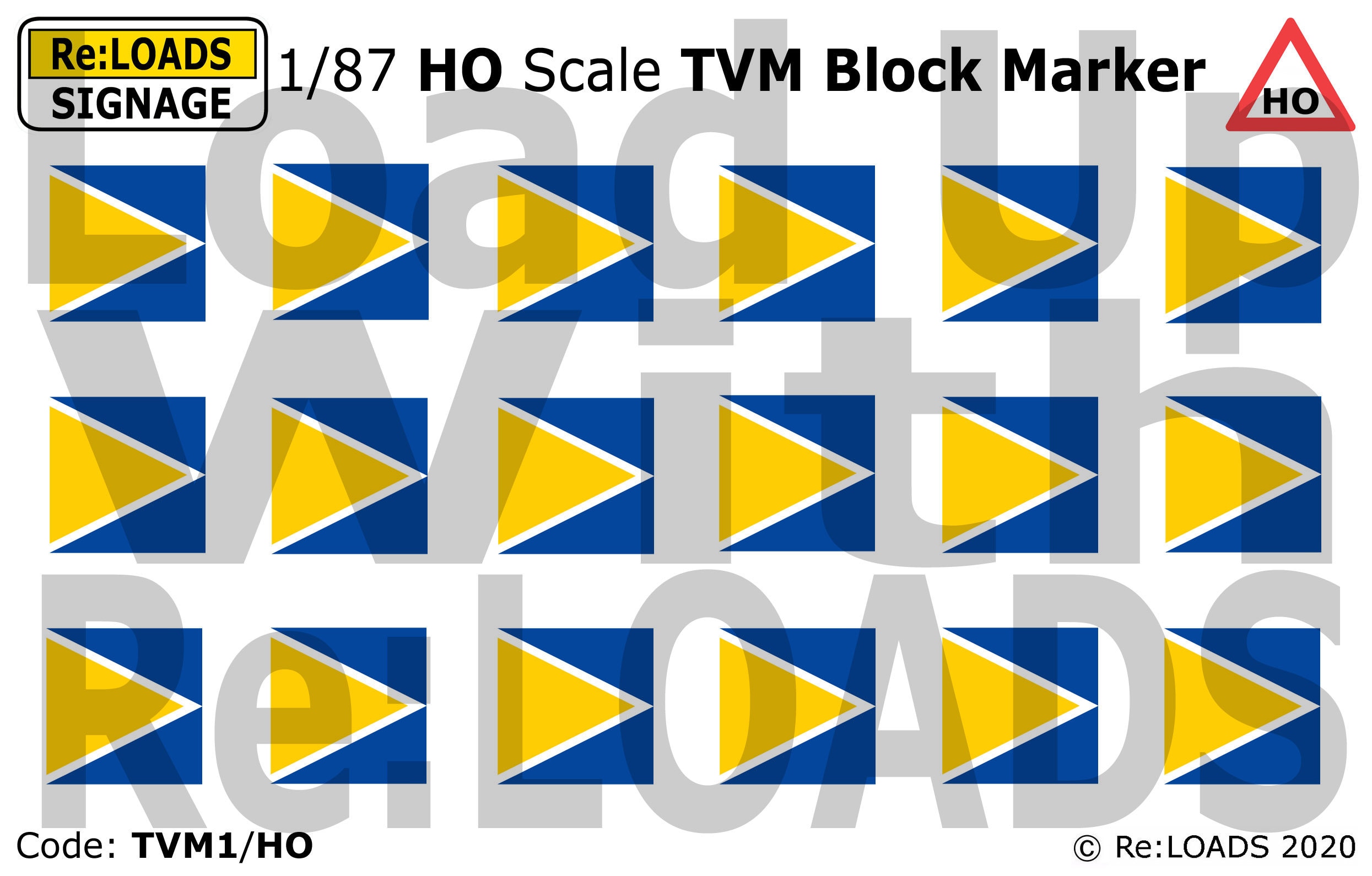 TVM Trackside Block Markers, Track Signs, HO Scale, Oo Scale, 00 Scale ...