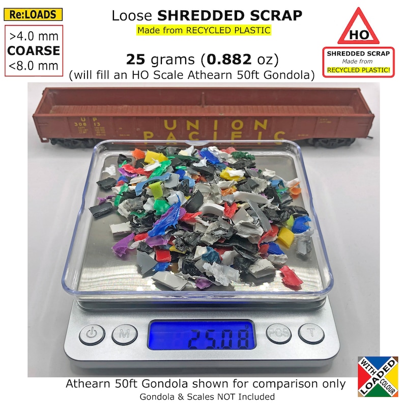 SHREDDED SCRAP for HO Scale Model Railroad Loads, Oo Model Railway ...