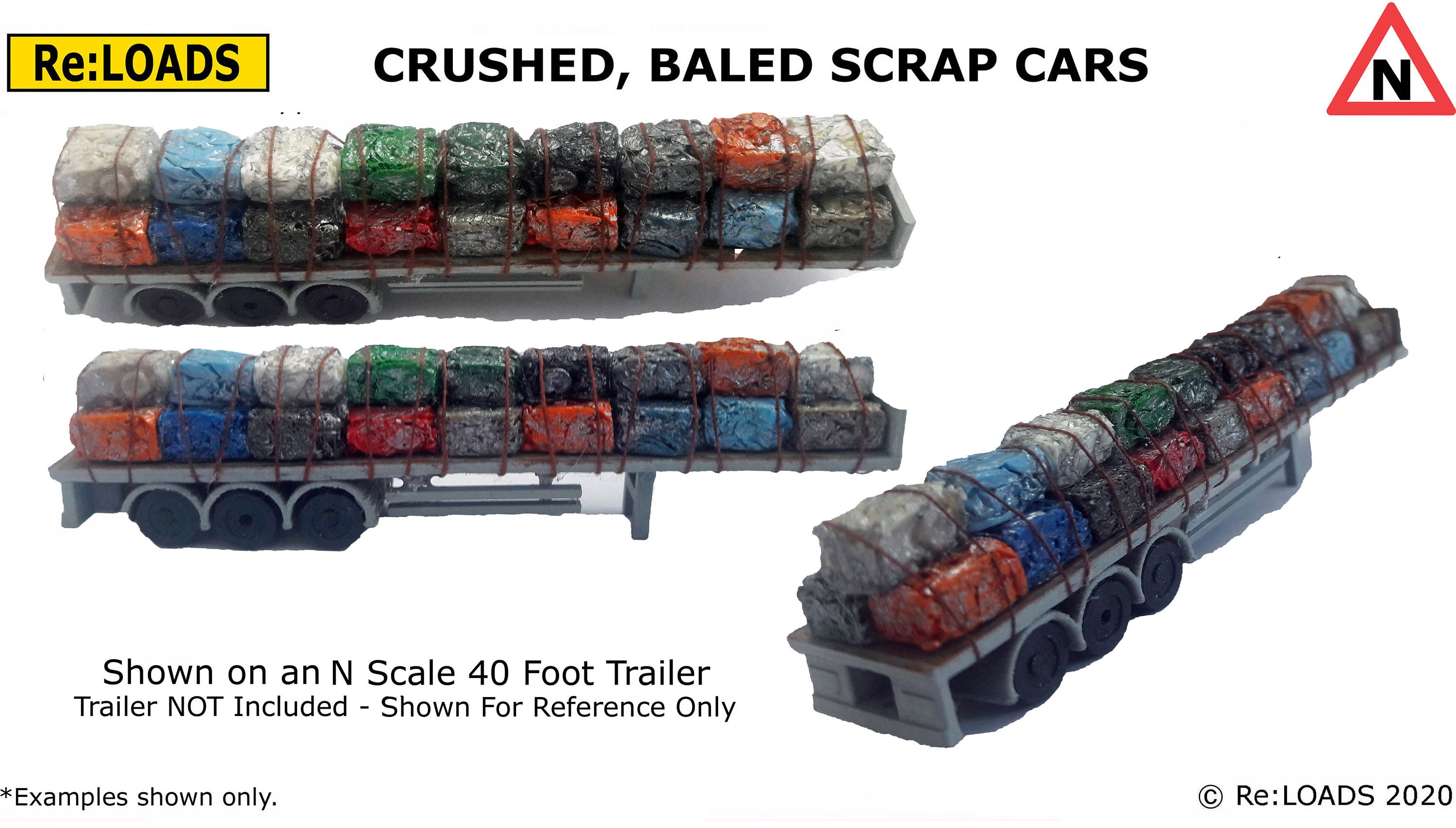 N Scale Scrap Cars Crushed & Bailed Junk N Scale Vehicles, N Scale ...