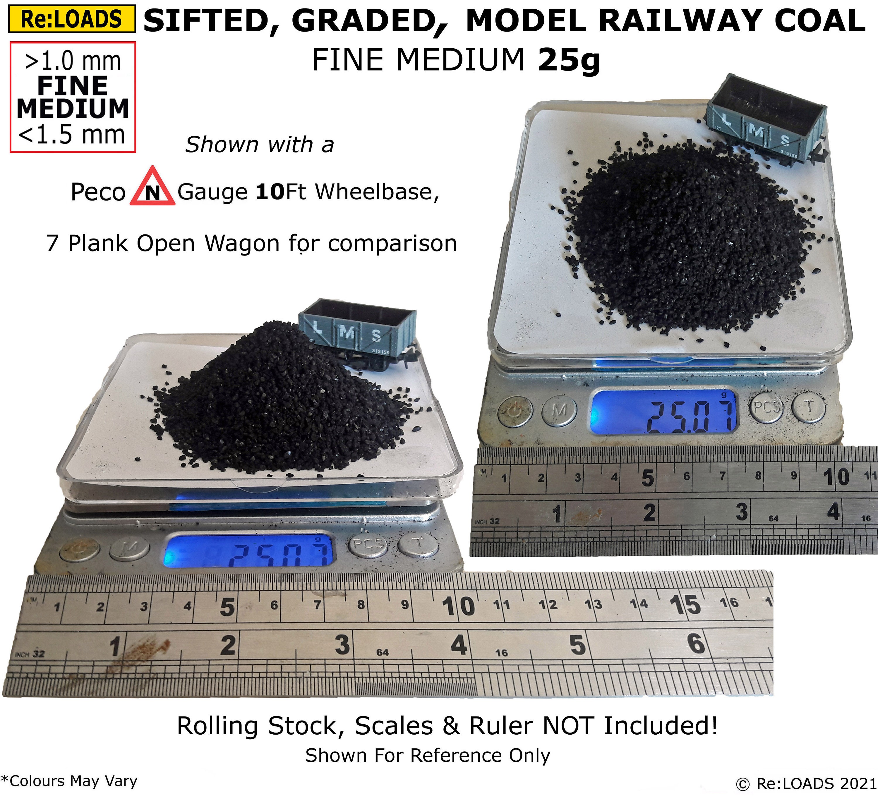 Sifted Graded Model Railway COAL 25g Little Bags for Z, N, HO, OO Gauge ...