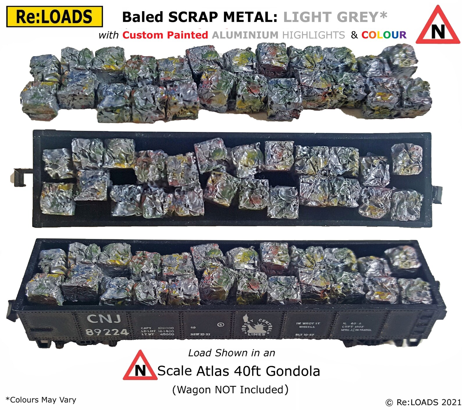 Crushed Baled Scrap Loads, ALUMINUM, ALUMINIUM Loads for Atlas N Scale ...