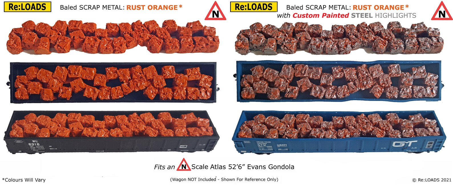 Model Railroad N Scale Trains Scrap Load Model Railway Load Crushed ...