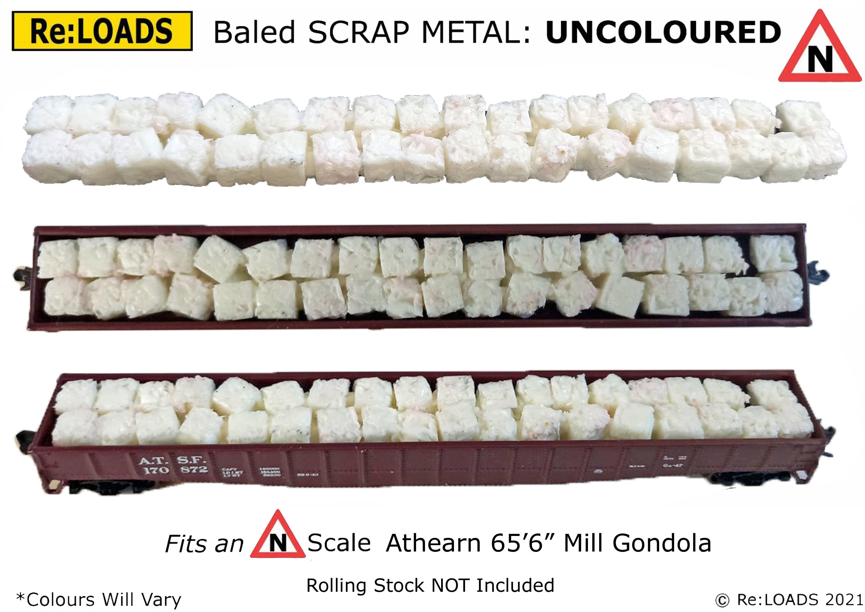 Crushed Baled Scrap Metal STEEL Load, Model Railroad Load, Model ...