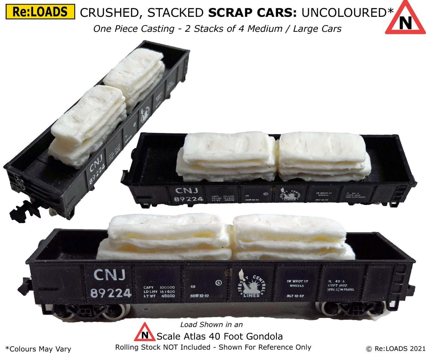 N Scale SCRAP CARS N Scale Vehicles Model Railroad N Scale Loads for ...