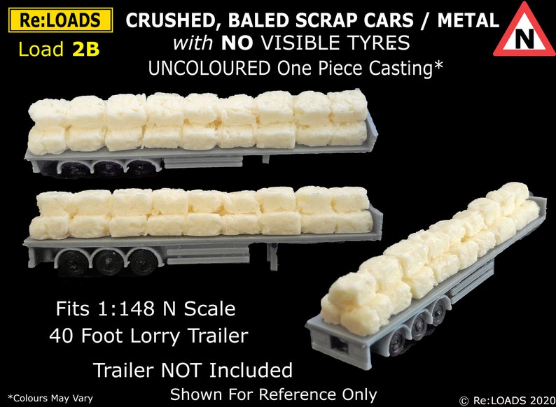 Crushed Baled N Scale Vehicles SCRAP CARS Model Railway Model Railroad ...