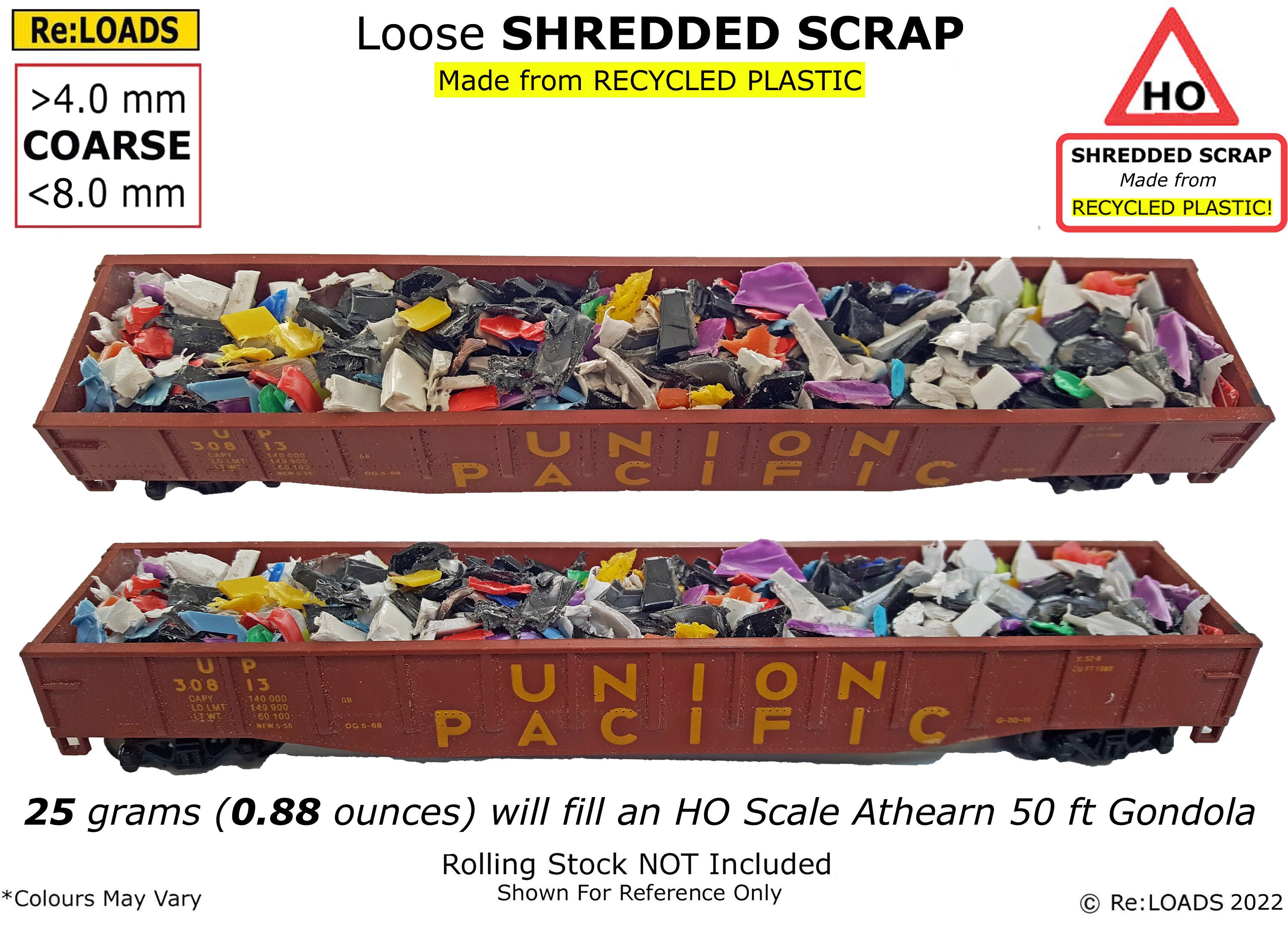 SHREDDED SCRAP for HO Scale Model Railroad Loads, Oo Model Railway ...