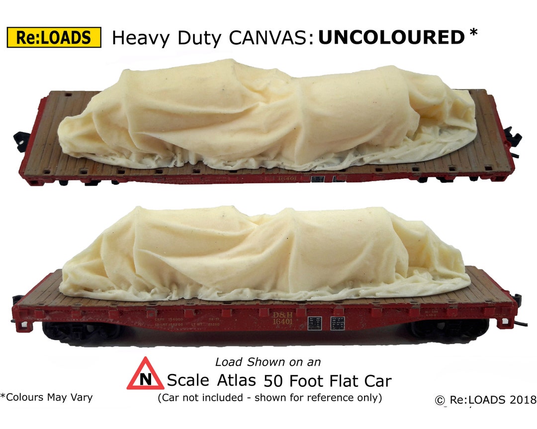 N Scale Load UNCOLOURED Tarped Covered Sheeted Model Train Railway ...