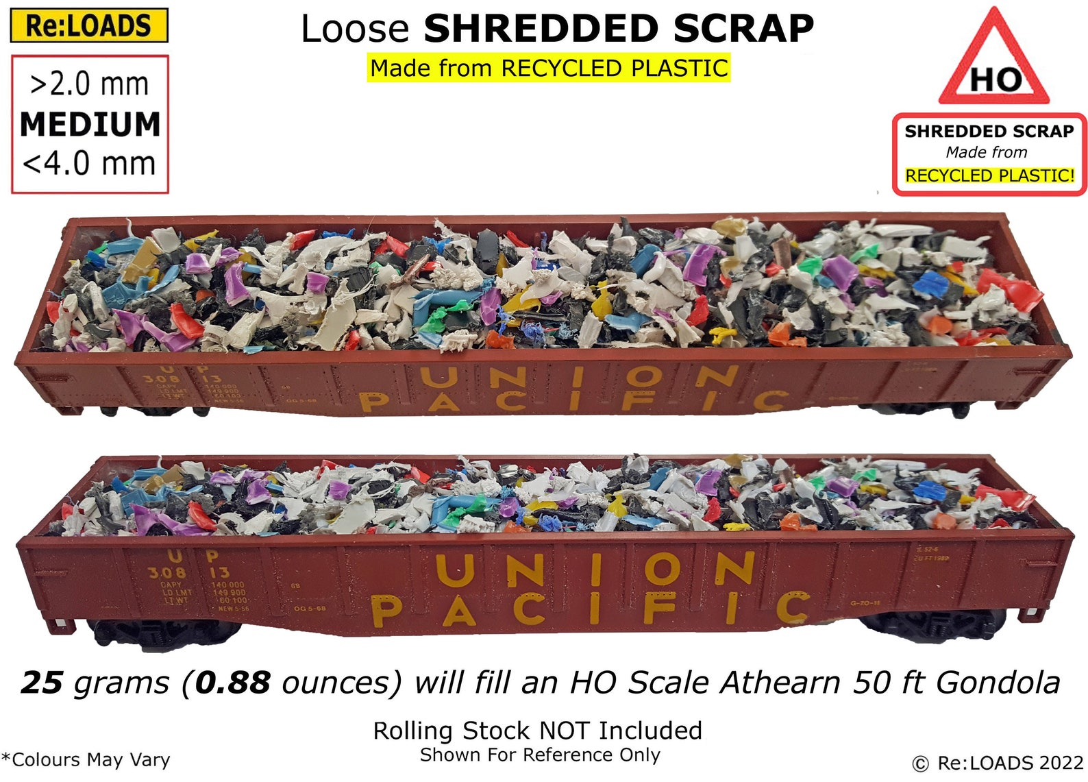 SHREDDED SCRAP for HO Scale Model Railroad Loads, Oo Model Railway ...
