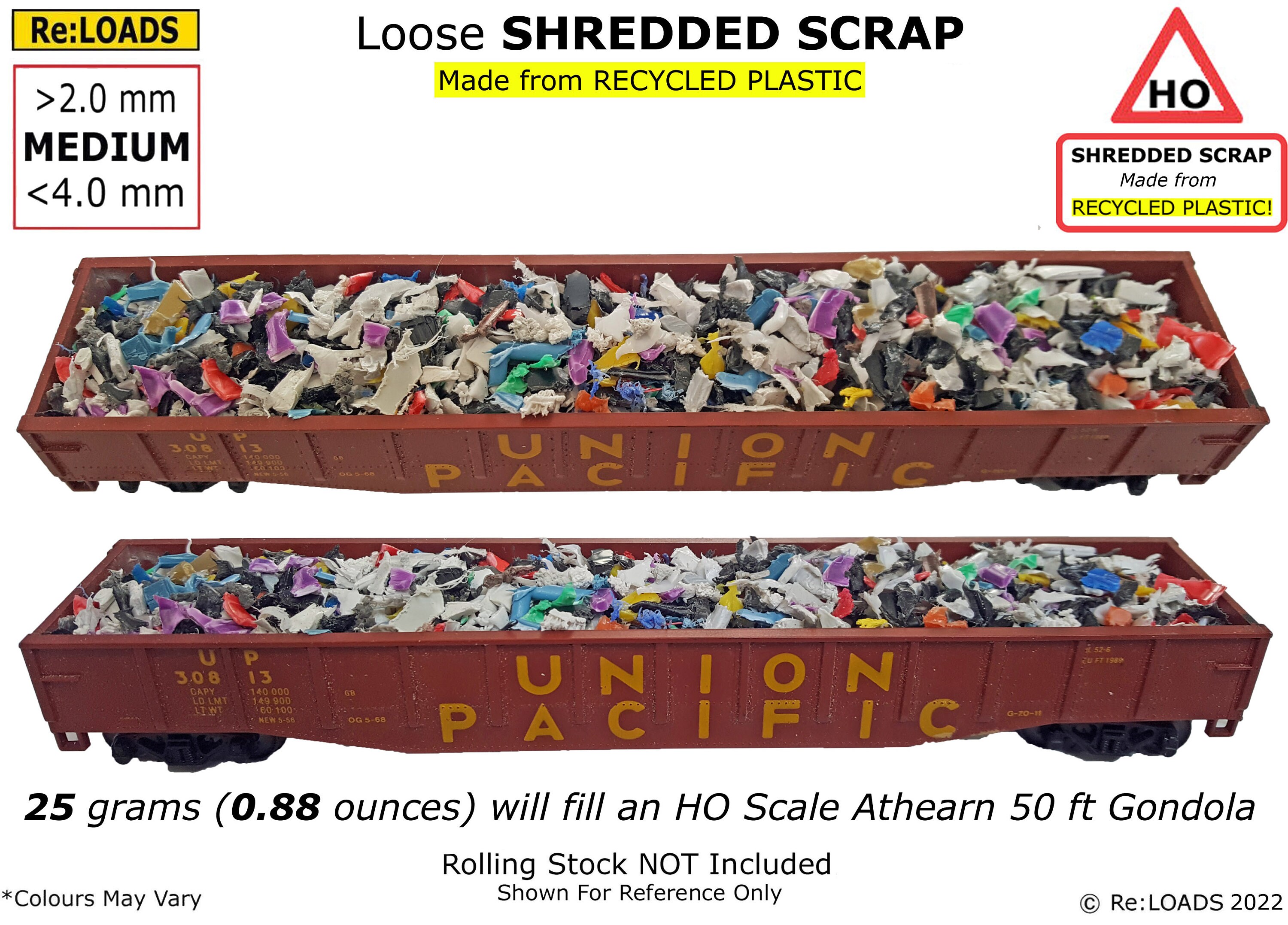 SHREDDED SCRAP for HO Scale Model Railroad Loads, Oo Model Railway ...