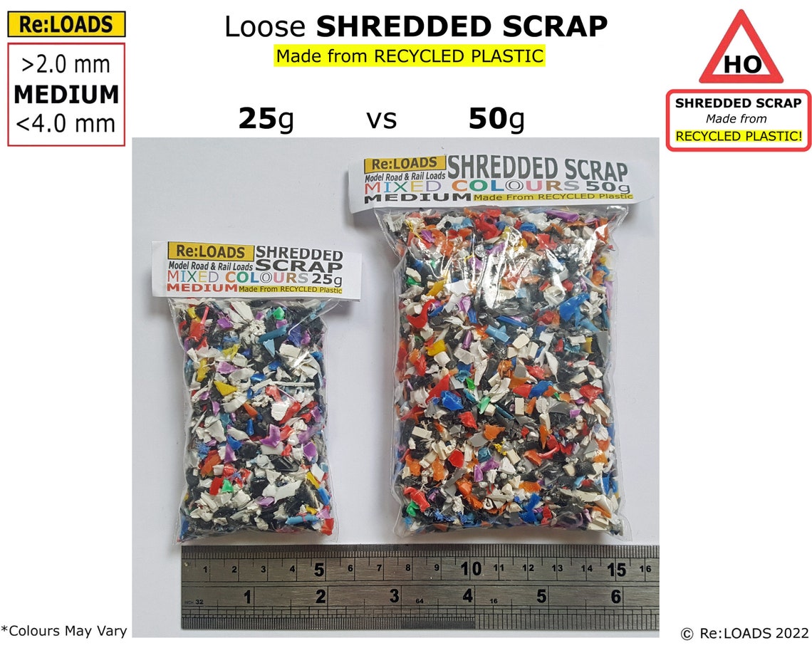 SHREDDED SCRAP for HO Scale Model Railroad Loads, Oo Model Railway ...