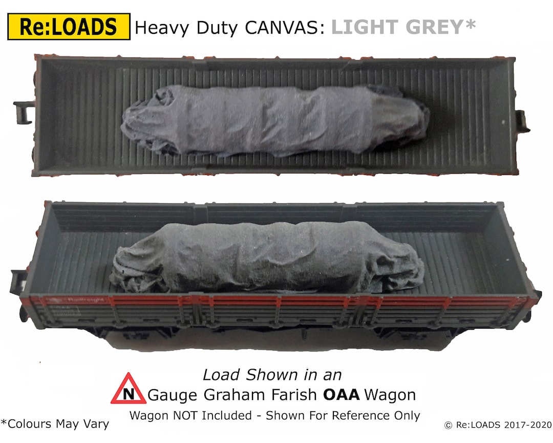 Light GREY Tarped Covered Sheeted Model Road & Rail, Railway, Railroad ...