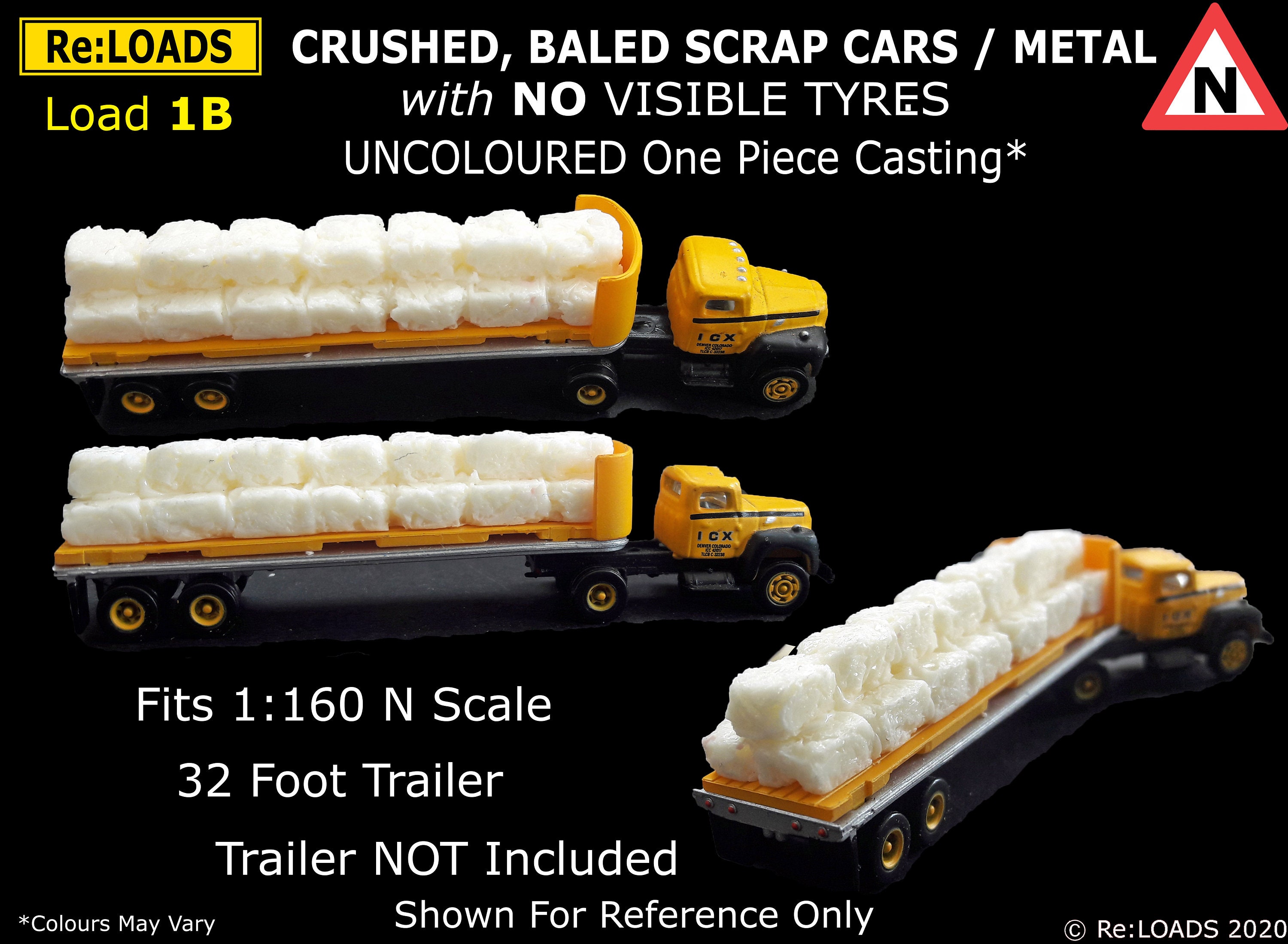 Crushed Baled N Scale Vehicles SCRAP CARS Model Railway Model Railroad ...