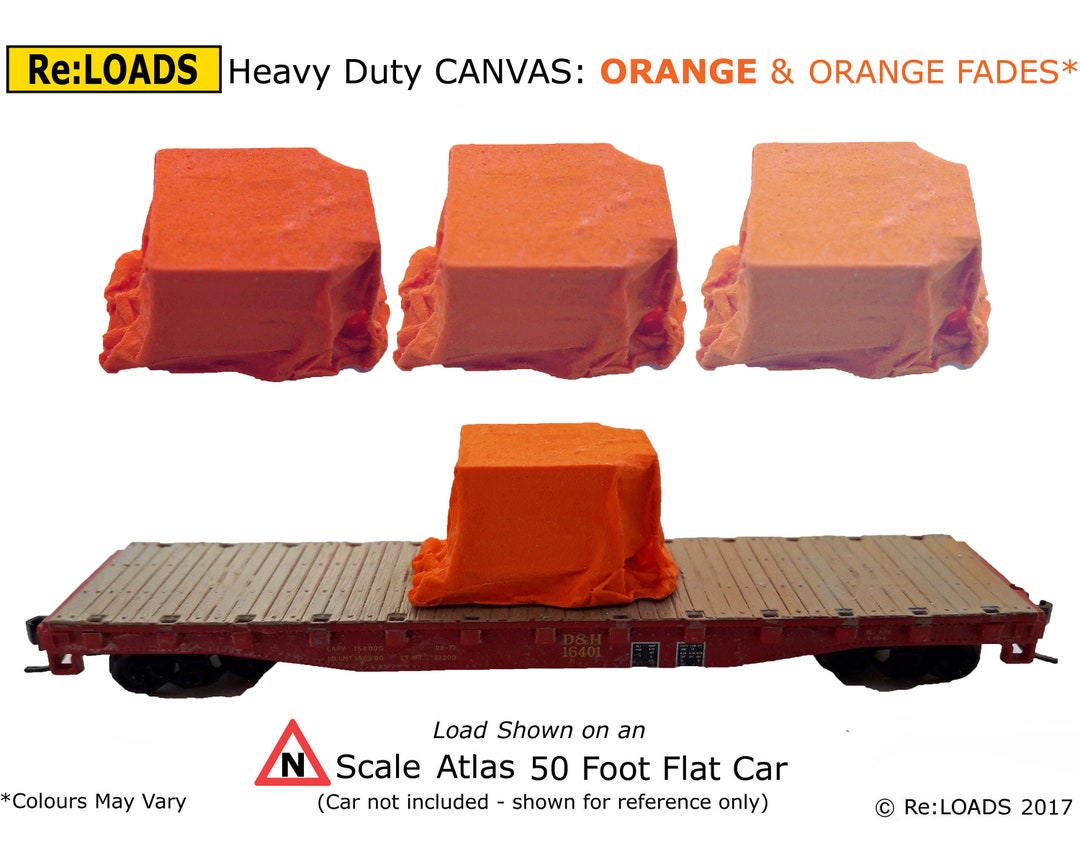 N Scale Trains ORANGE Tarped Covered Sheeted Model Railway Model ...