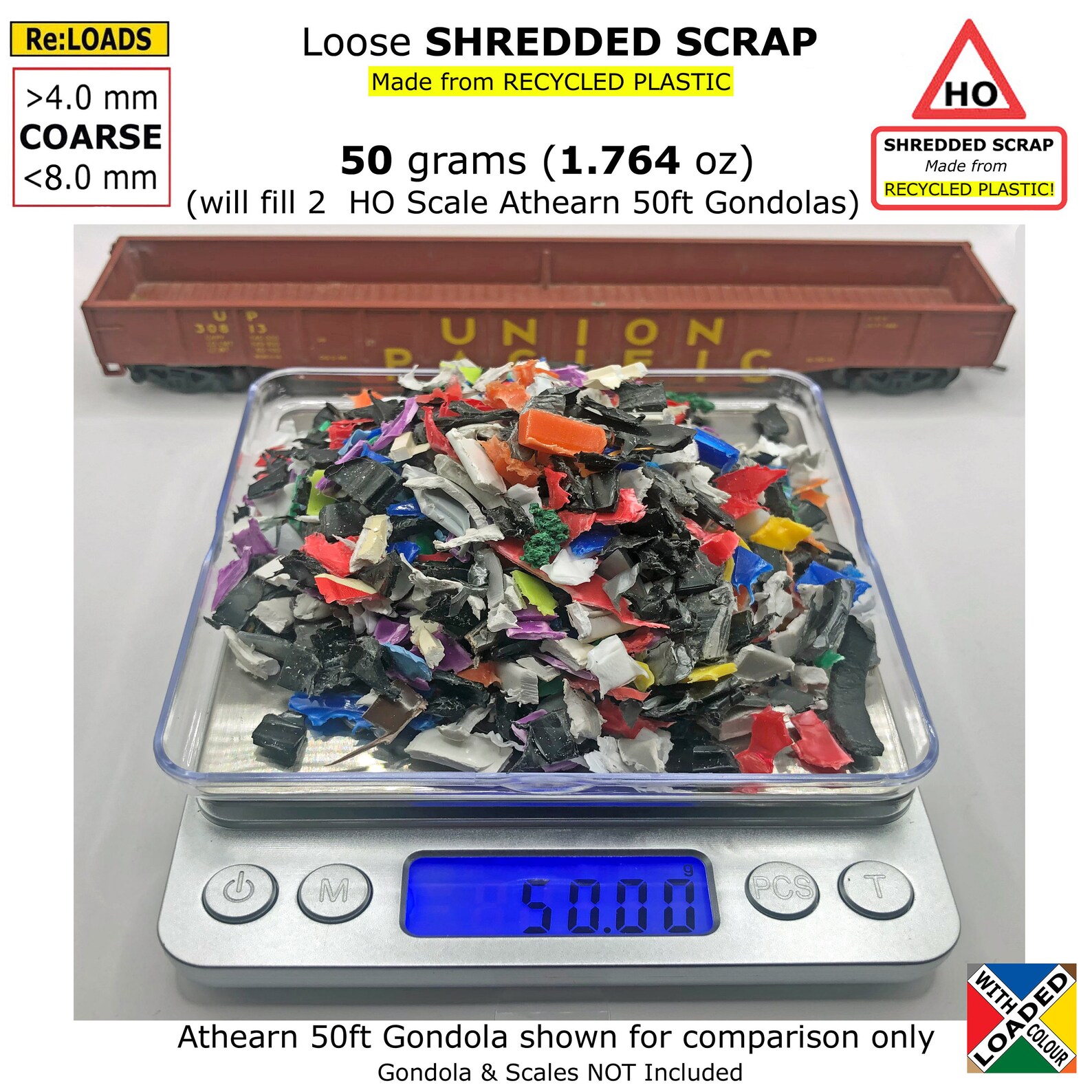 SHREDDED SCRAP for HO Scale Model Railroad Loads, Oo Model Railway ...