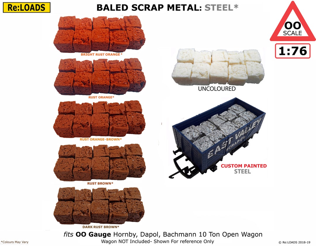 Baled Scrap Loads, Scrap STEEL Load, OO Gauge, OO Scale, for Hornby ...