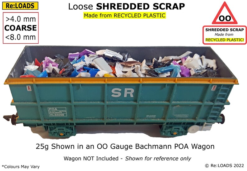SHREDDED SCRAP for HO Scale Model Railroad Loads, Oo Model Railway ...