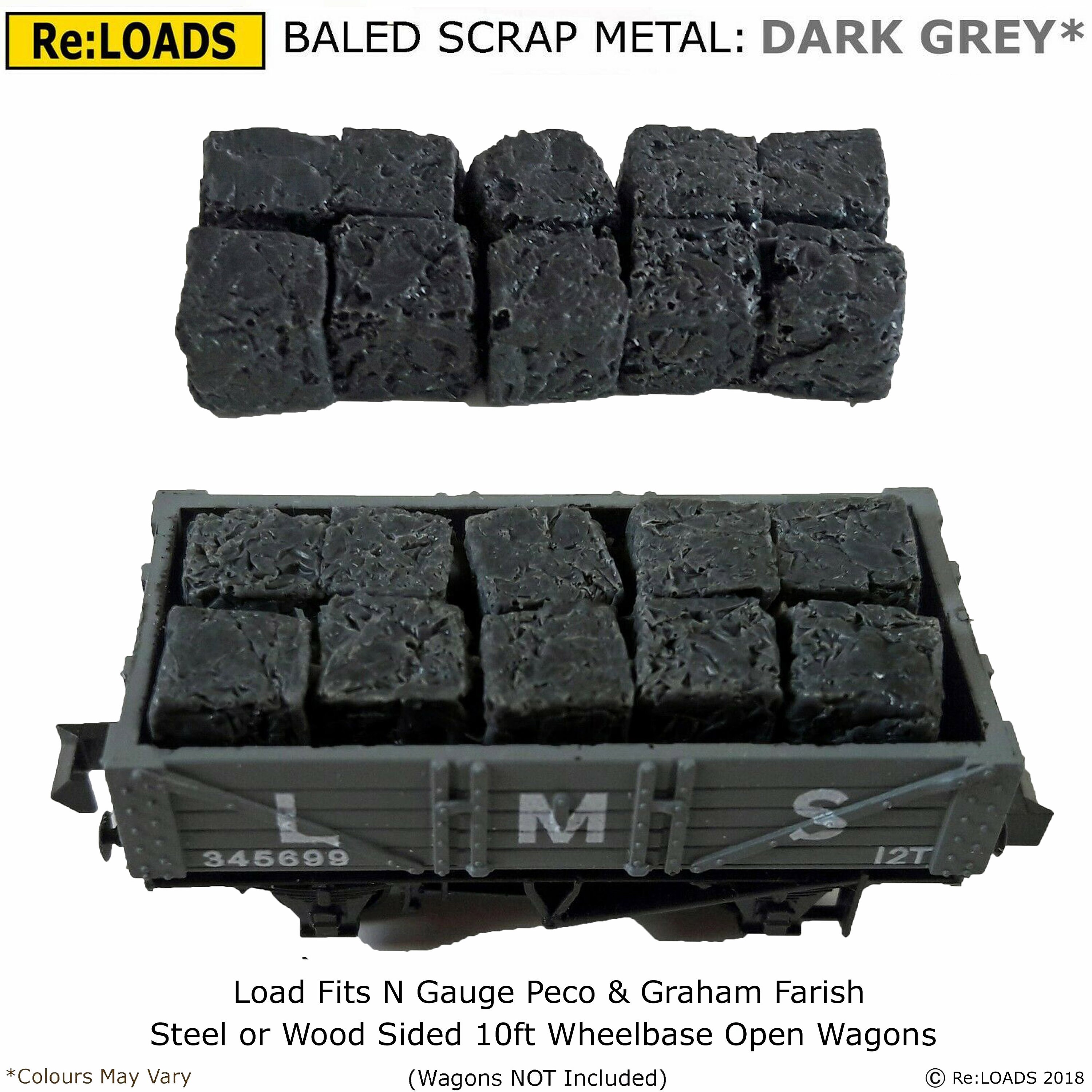 Baled Scrap Metal N Scale Loads for N Gauge Trains STEEL Load, Model ...
