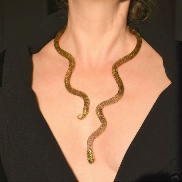 Snake Necklace - Etsy