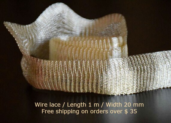 Titanium Tubular Ecru Mesh Ribbon Mesh Wire 20 Mm Titanium - Etsy