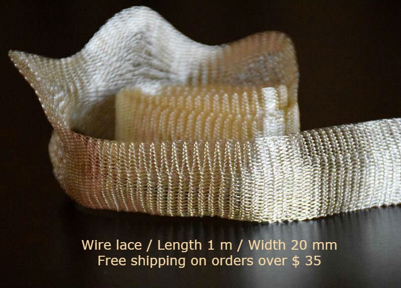 Titanium Tubular Ecru Mesh Ribbon Mesh Wire 20 Mm Titanium - Etsy