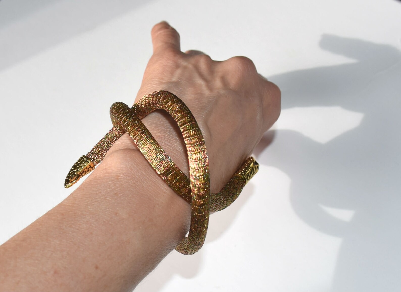 Gold Snake Wrist Cuff Bracelet Serpent Arm Cuff Snake Jewelry - Etsy