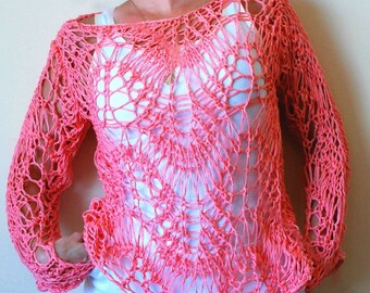 Sheer Pink Net Top | Etsy
