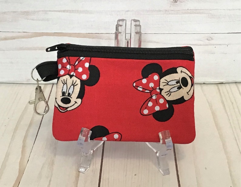 Small Zipper Pouch Disney's Minnie Mouse Christmas | Etsy