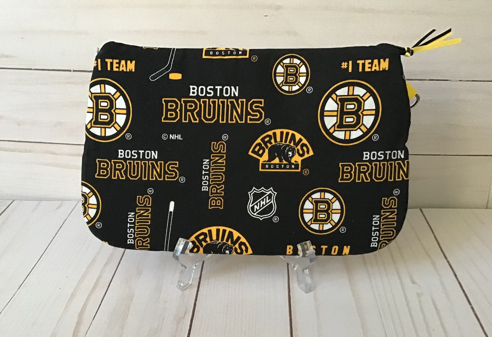 Boston Bruins Cosmetic Bag Clutch Bruins Hockey - Etsy