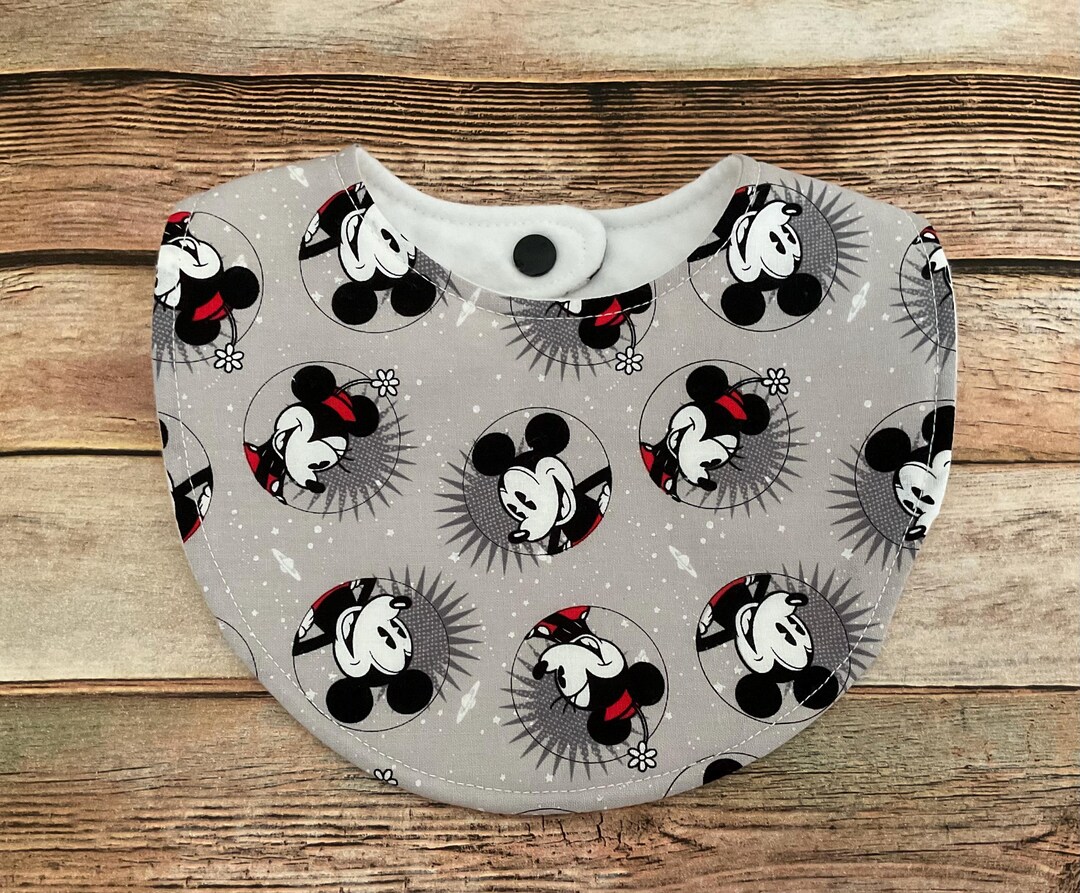 Baby Bib Mickey Mouse Minnie Mouse Baby Bib - Mickey & Minnie Mouse Bib ...