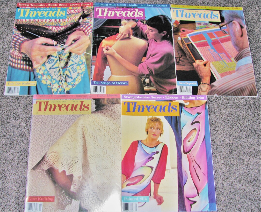 Vintage 1987 Threads Magazines. Buy 1 to Complete Your Collection or Remaining at a Discount ...