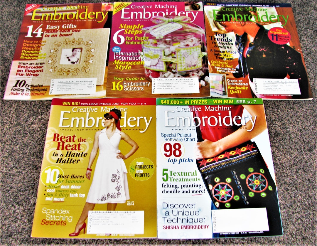Creative Machine Embroidery Magazine Year 2008. the Authority - Etsy