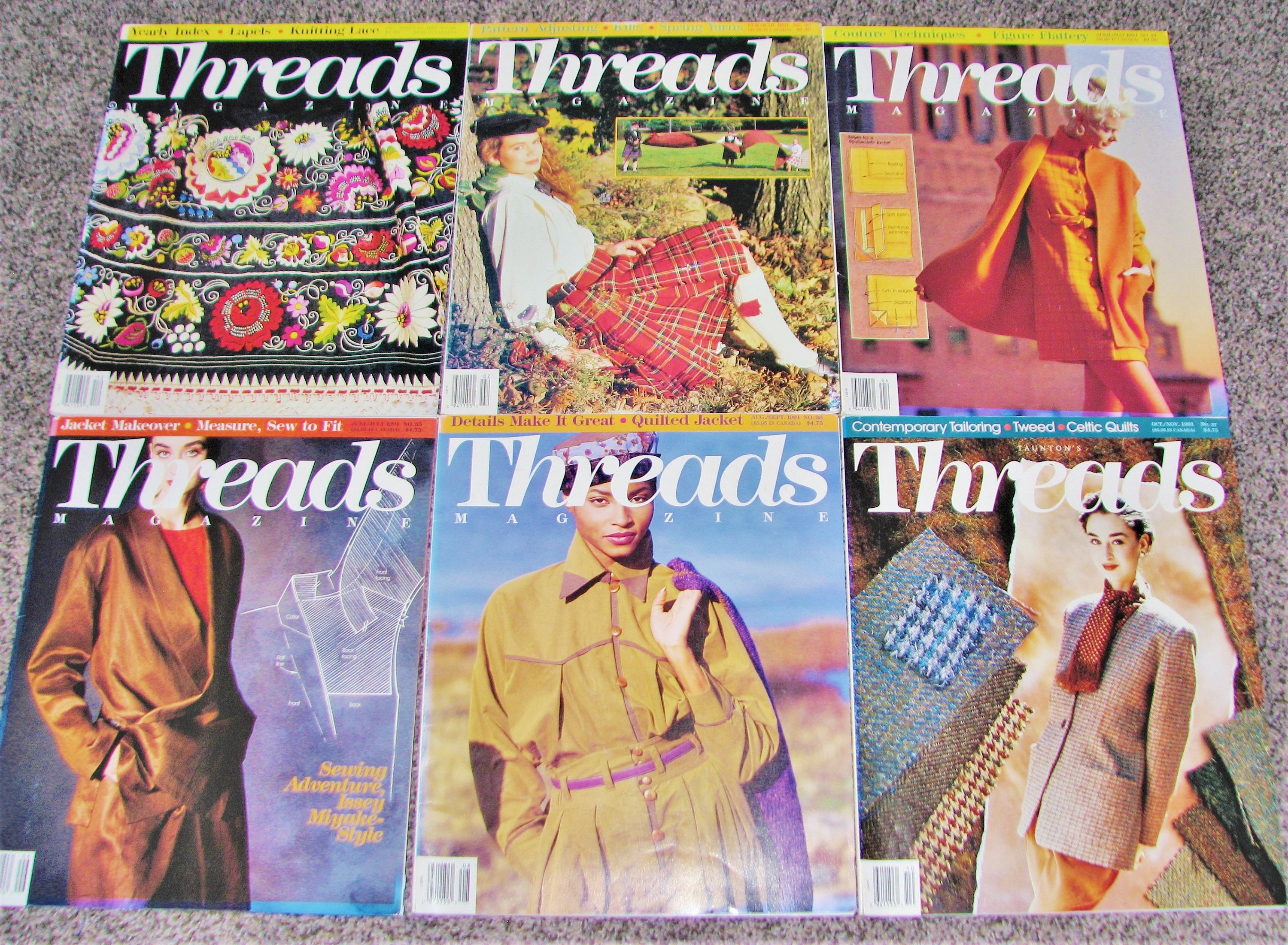 Vintage 1991 Threads Magazines. Buy 1 to Complete Your Collection or ...