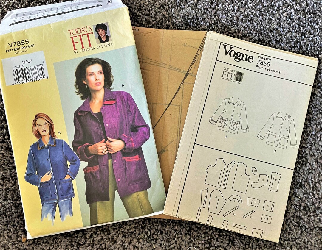 Vogue Sandra Betzina Patterns.timeless Styles and Perfect - Etsy
