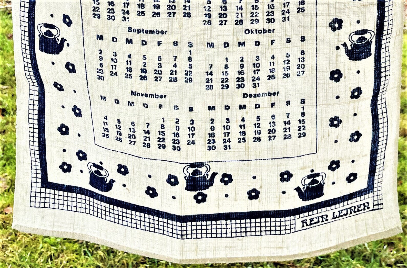 Vintage 1985 Cloth Calendar. Great Gift Idea for Someone Born in 1985 ...