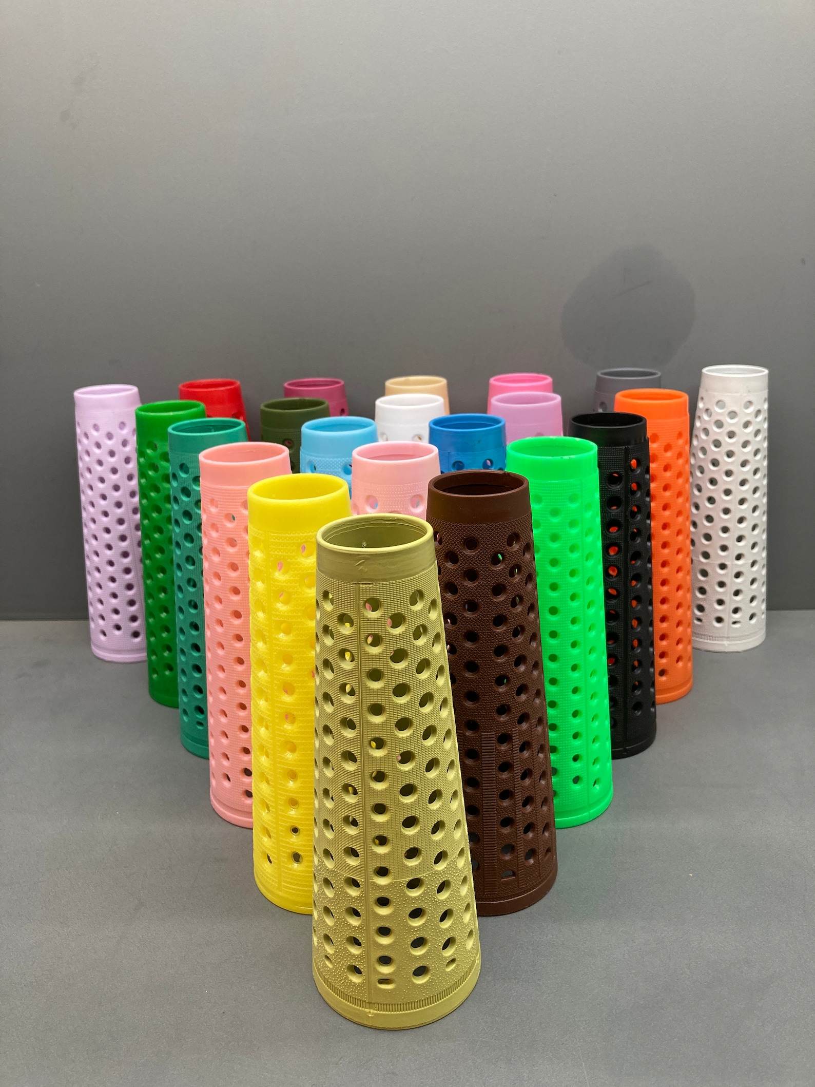10 Assorted Plastic Yarn Cones for Wool Winding and Craft Use Colours ...