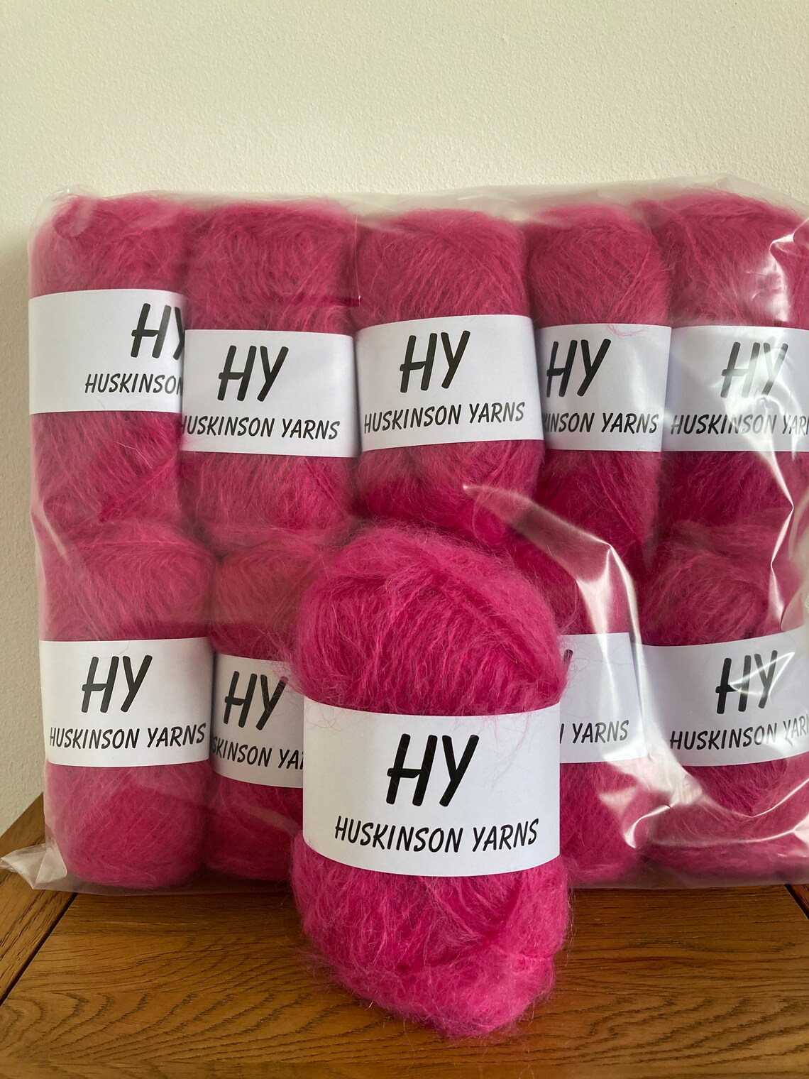 Shocking Pink Mohair Yarn DK 2's NM Mohair/wool/nylon - Etsy