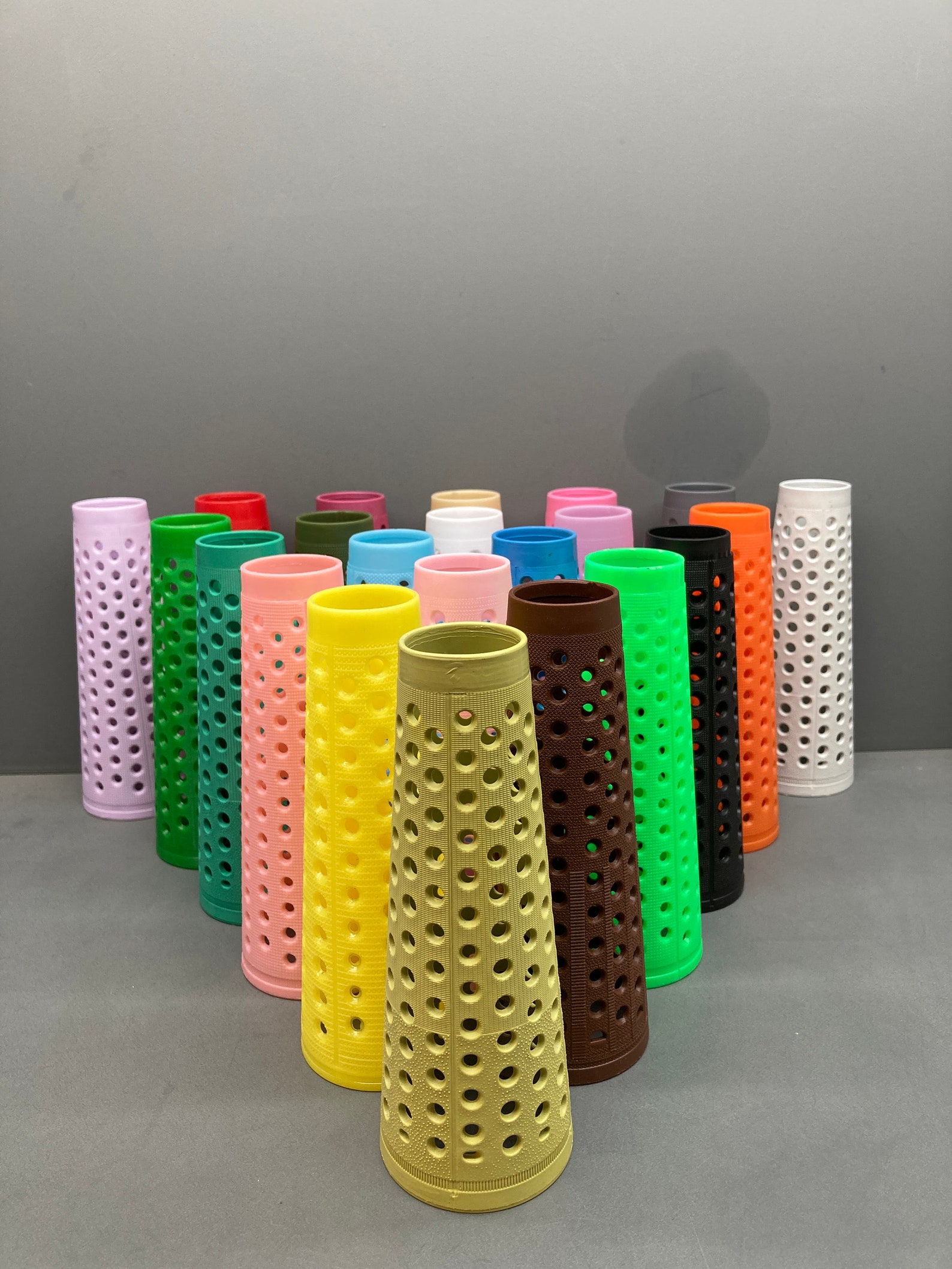 10 Assorted Plastic Yarn Cones for Wool Winding and Craft Use Colours ...
