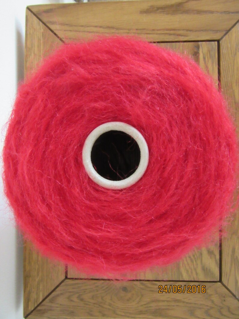 Cherry Red Mohair Yarn DK 2's NM Mohair/wool/nylon 78/13/9 - Etsy