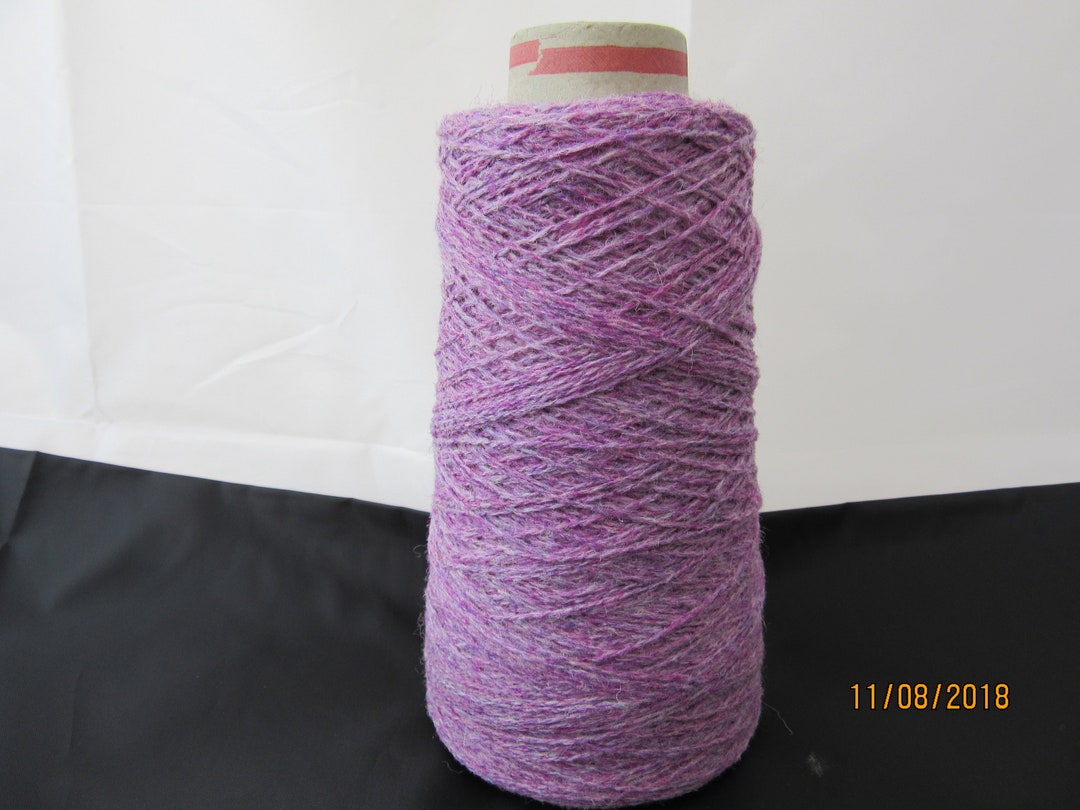 4 Ply Shetland Yarn 100% Wool 400g Cone 2/9's NM - Shade Freesia Purple ...