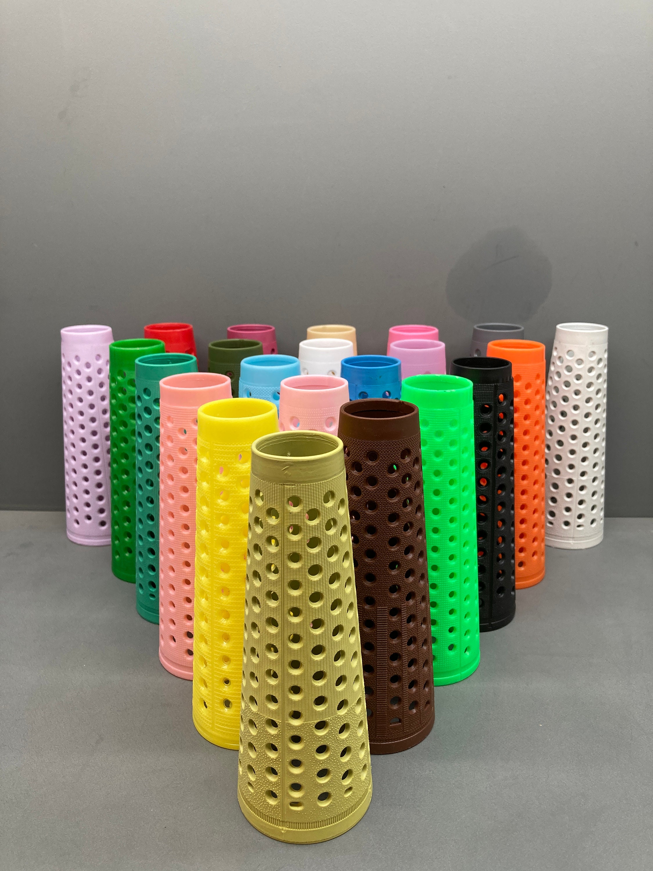 10 Assorted Plastic Yarn Cones for Wool Winding and Craft Use Colours ...