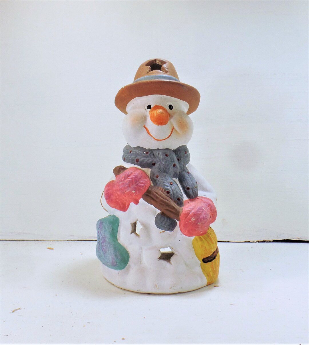 Snowman Figurine, Winter Decor, Christmas Decoration, Holiday Decor ...