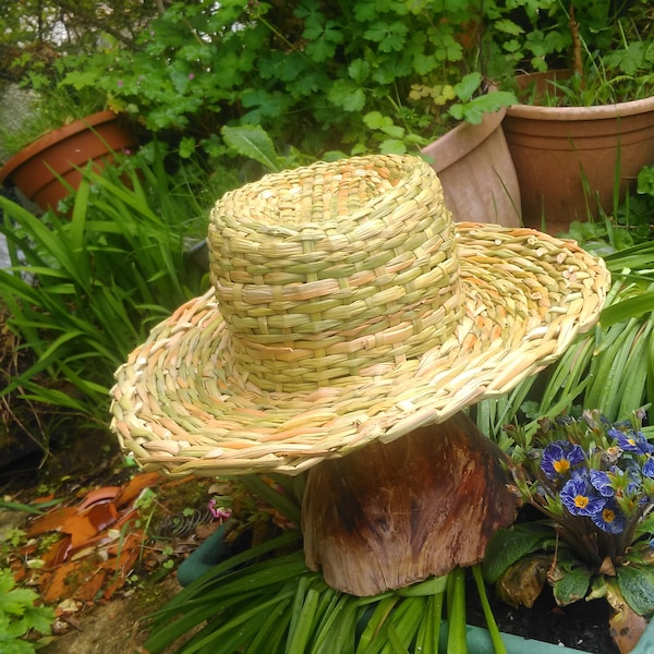 Straw Hat - Etsy UK